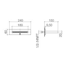 13415979-00 WATER SHEET Bath Cascade Spout in Polished Chrome ...